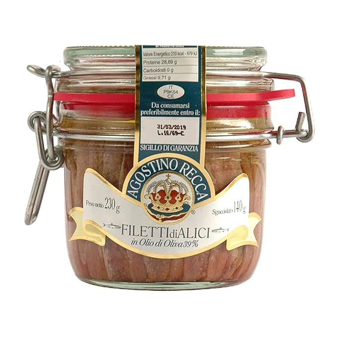 Agostino Recca Anchovies Fillets in Olive Oil - Wild Caught Fish from ...